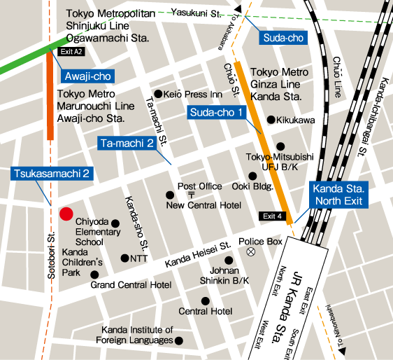 Shinano Electric Refining Co., Ltd. | Tokyo Headquarters Map